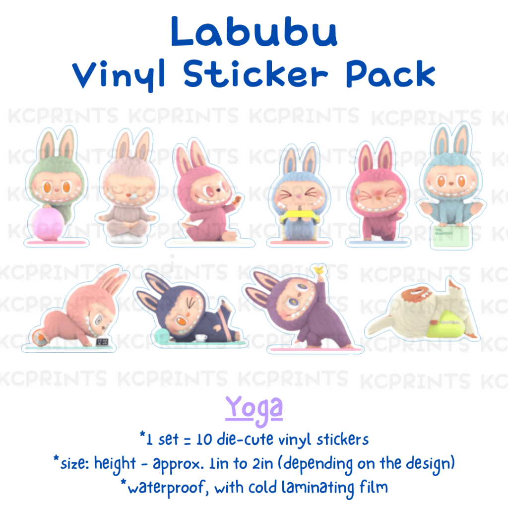 [FANMADE] Labubu Vinyl Sticker Pack Cute Aesthetic Deco | Shopee ...