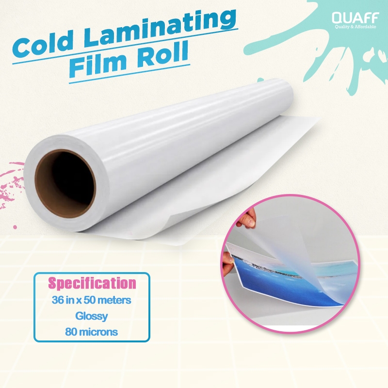 50 meters x 36 inches Cold Laminating Film Quaff Glossy Photo Top ...