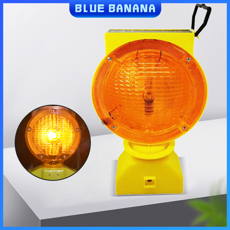 Solar Traffic Blinker Light Portable Road Working Safety Flash Warning ...