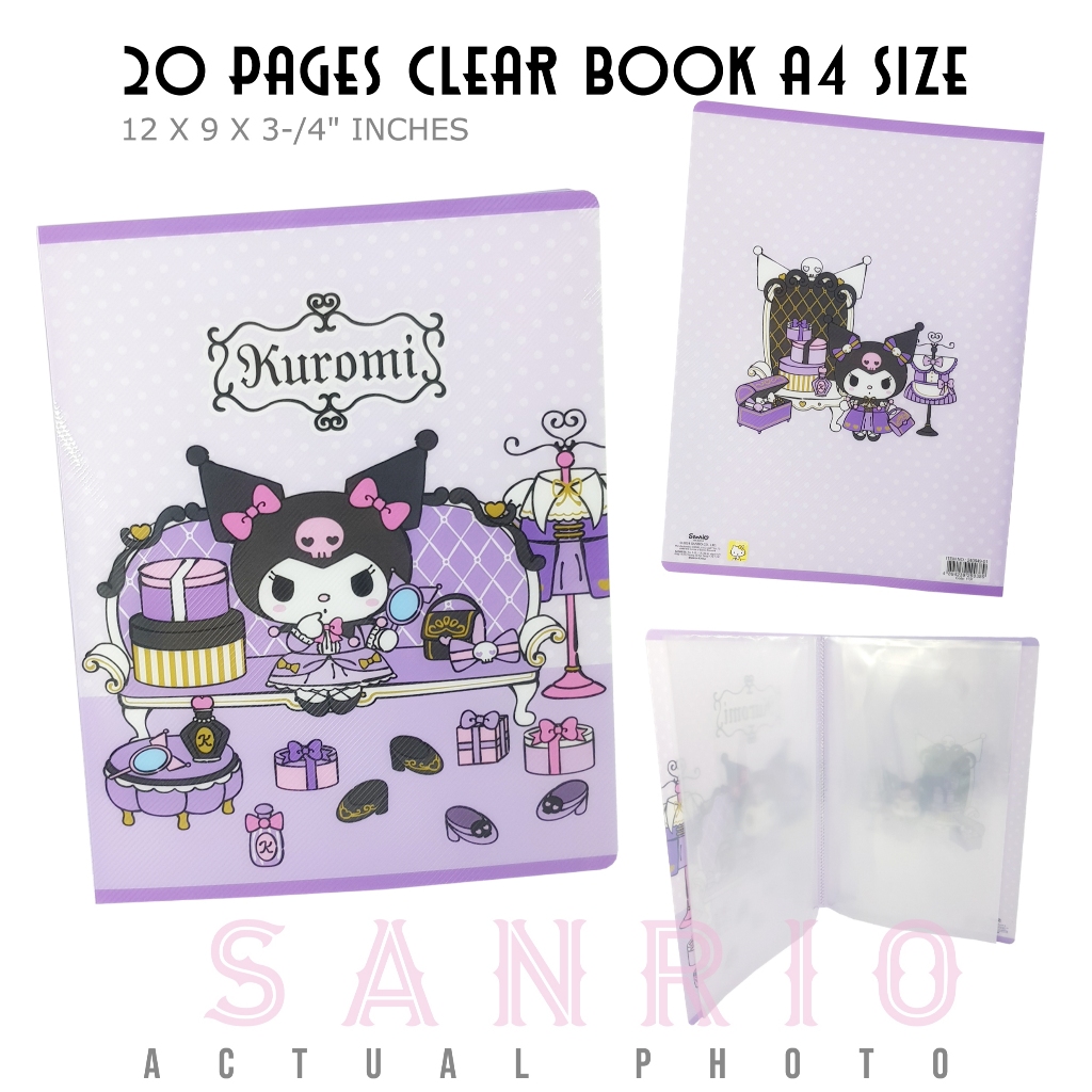 Kuromi 20 pages Clear Book A4 Size | Shopee Philippines