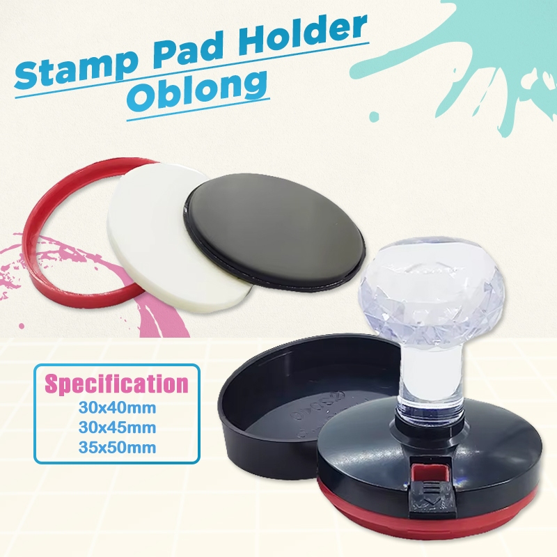 Oblong Photosensitive Crystal Handle Rubber Stamp Pad and Case for ...