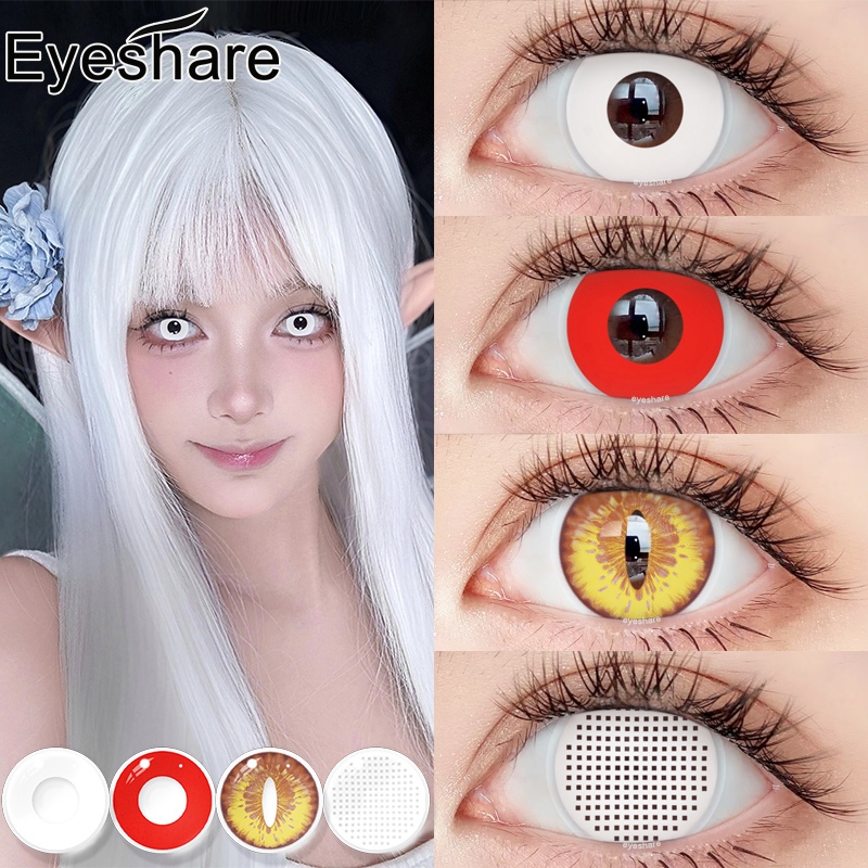 Pure-white Contact Lens White Role Play Cosplay Contact Lenses ...