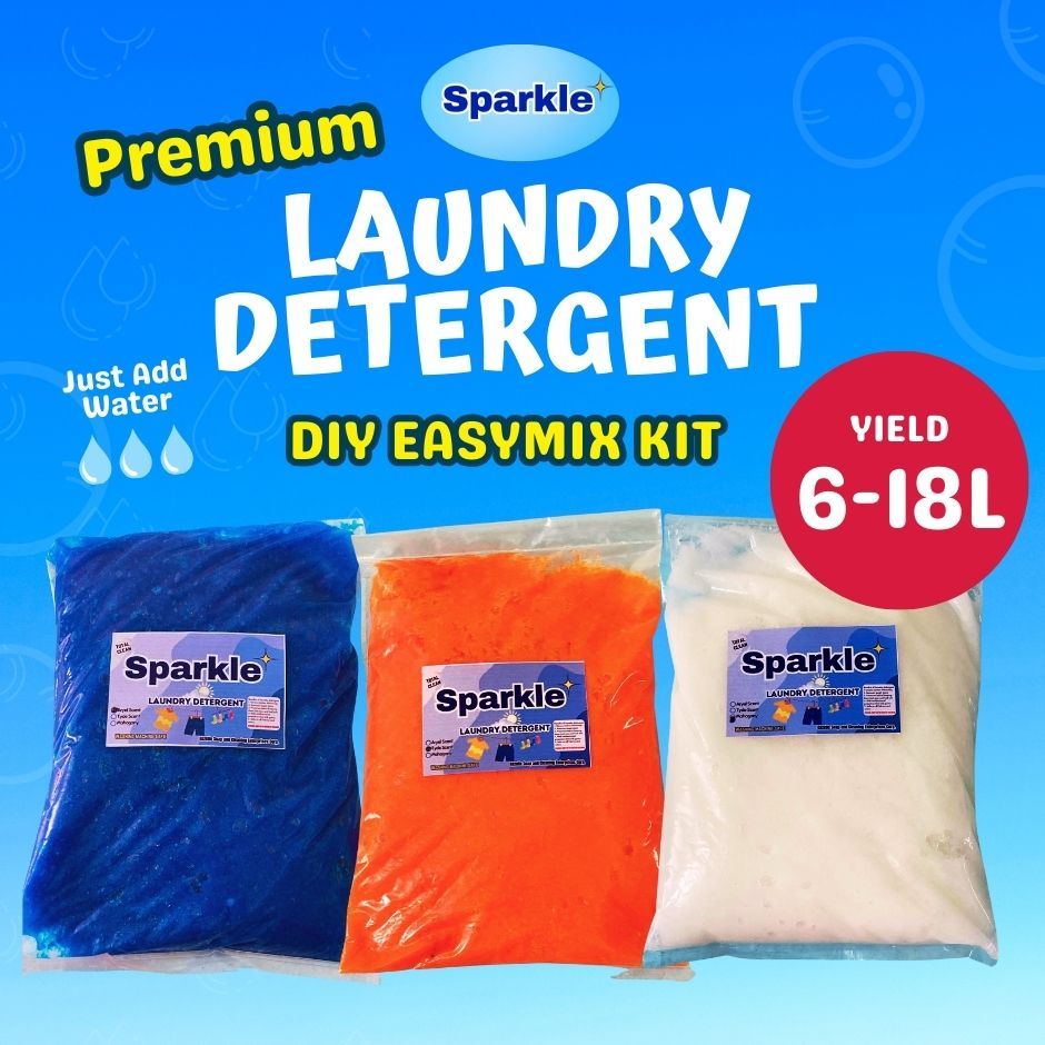 SPARKLE PREMIUM LIQUID DETERGENT EASY MIX KIT 6-18 LITERS YIELD HOUSEHOLD LAUNDRY | Shopee ...