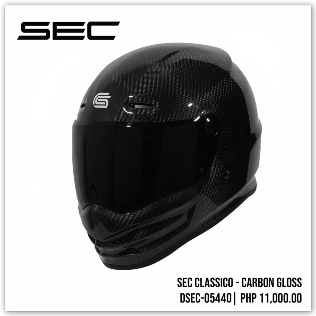 SEC Full Face Helmet for Motorcycle Classico Carbon (M-XXL) (DSEC-05440 ...