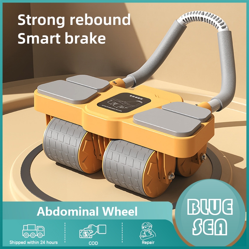 4 wheels Abdominal wheel automatic rebound Abdominal muscle wheel elbow ...