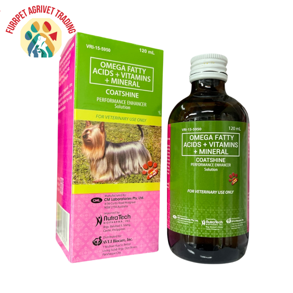 Coatshine Syrup Coat and Skin Vitamins for Dogs and Cats 120mL and 60mL ...