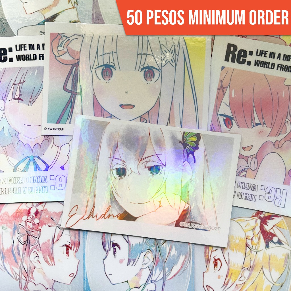 Re: Zero Anime Rainbow Photocards (Laminated) | Shopee Philippines