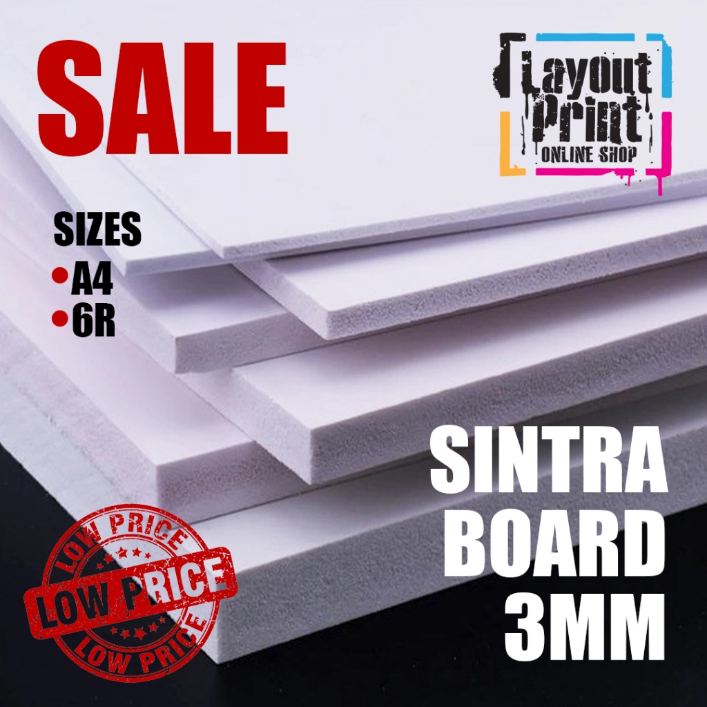 10 pcs 3mm Sintra Board White Rigid A4 / 6R Size | Shopee Philippines