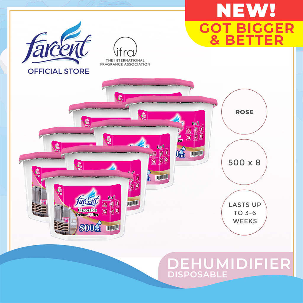 Farcent Disposable Dehumidifier - Rose Set of 8 (500ml each) | Shopee Philippines