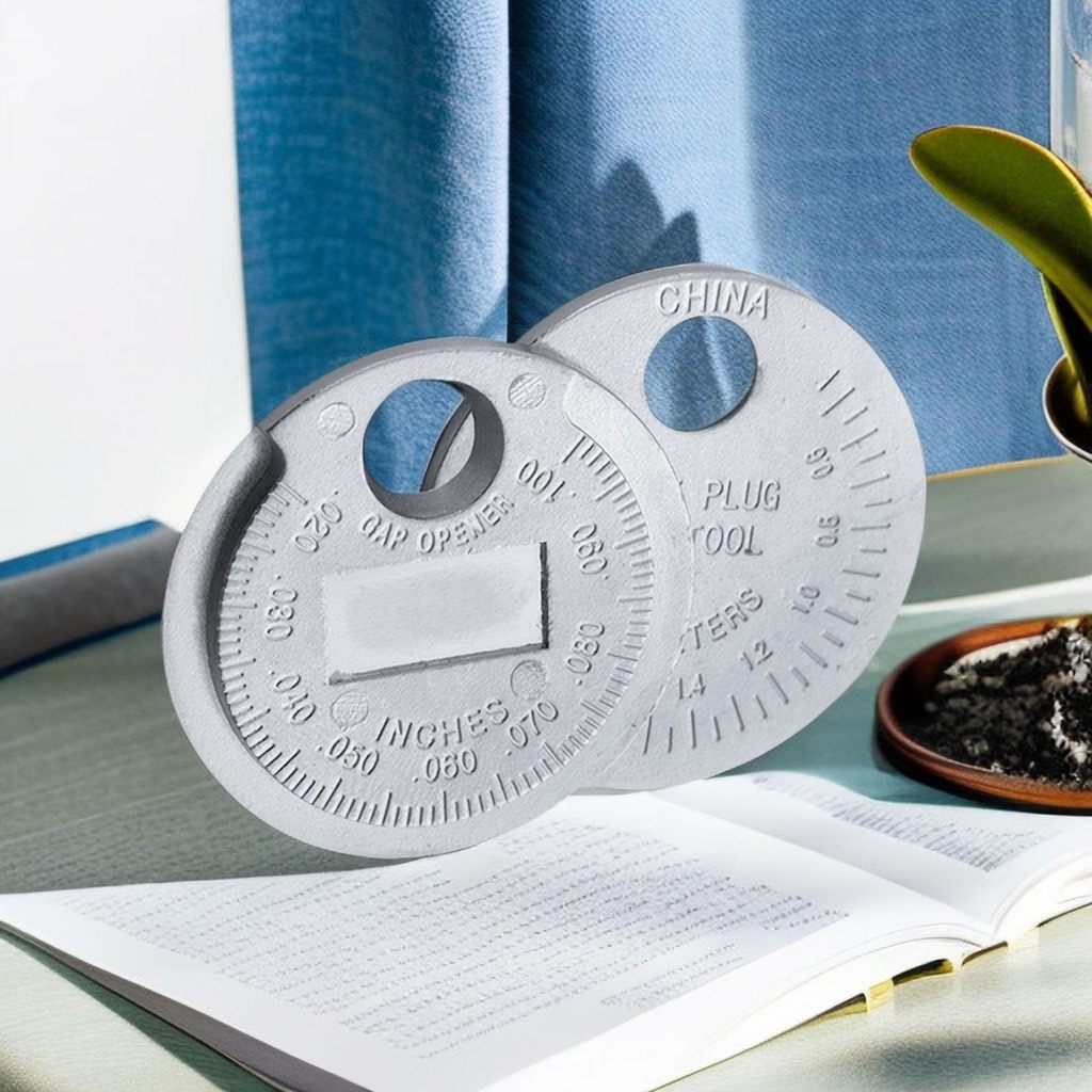 Metal Spark Plug Gap Gauge Tool Coin-Type 0.6-2.4MM Range Spark Plug ...