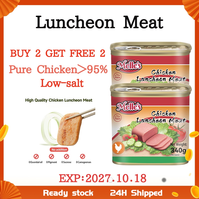 Buy 1 take 1 luncheon meat 340g Pure chicken luncheon meat lower-salt ...