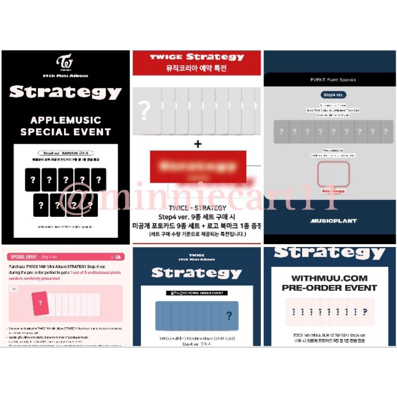 Twice Strategy Official Pob Photocards Jyp Shop, Apple Music, Bdm ...