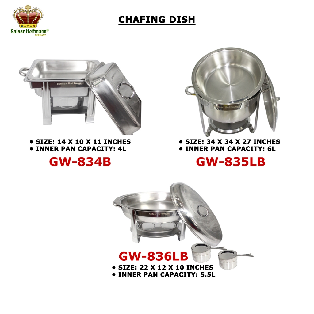 Food Warmer Rectangular Catering Premium Chafing Dish Food Tray with ...