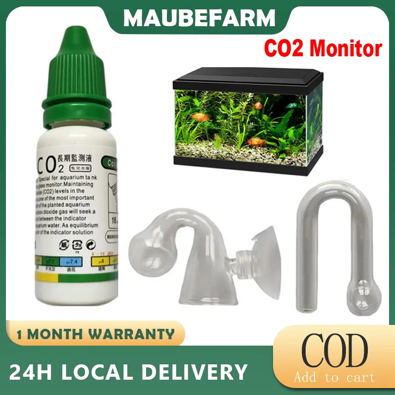 15ML Co2 Indicator Solution Glass Monitor Fluid Drop Checker CO2 Glass ...