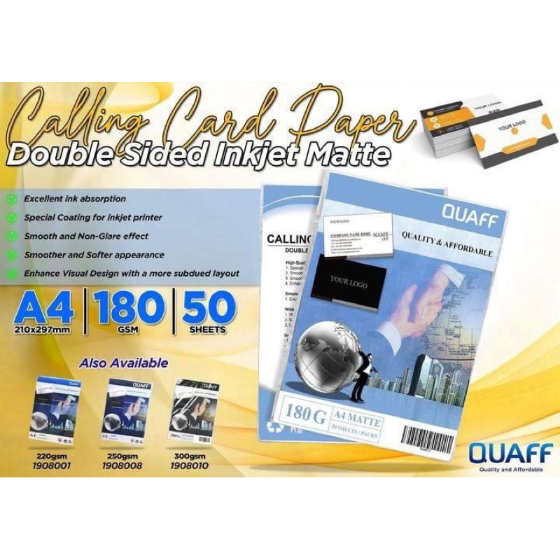 Calling Card Paper 100sheets 180gsm | Shopee Philippines