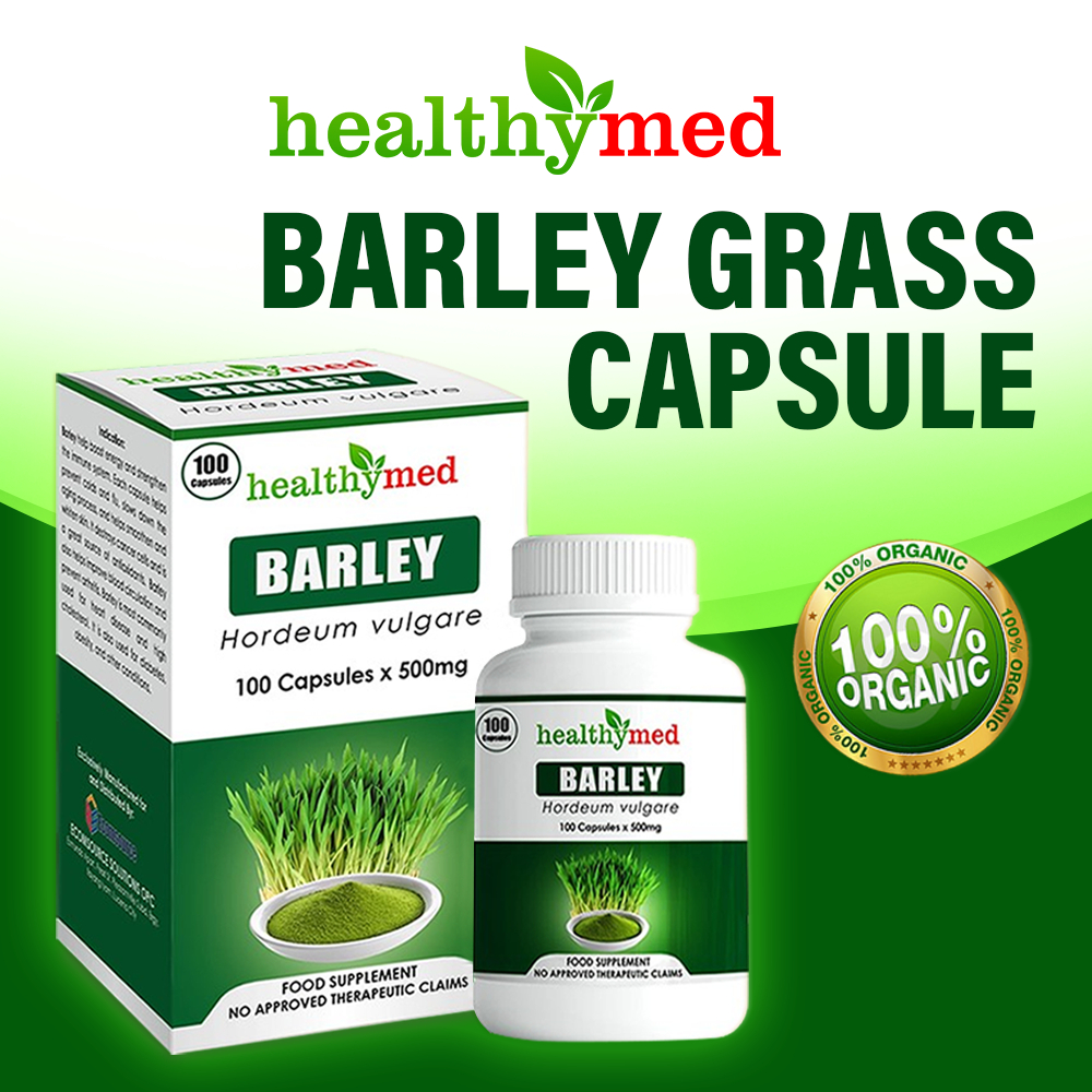 Healthymed Barley Grass Capsule Original Natural Organic Barley Pure ...