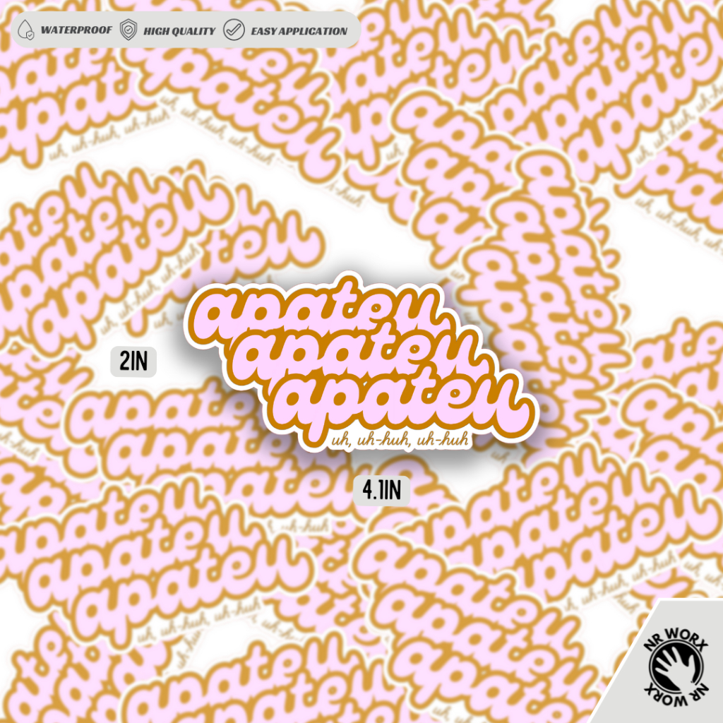 Apateu APT Rose Bruno Mars Kpop Laminated Vinyl Sticker NR Worx ...