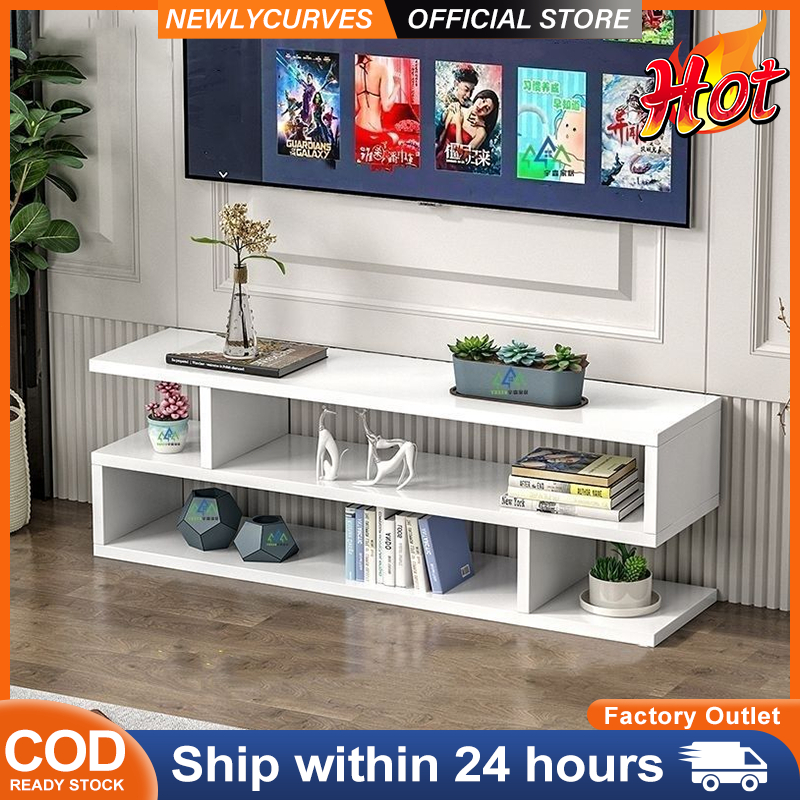 COD 80/120CM TV Cabinet Rack TV Table Multifunctional Stand Modern ...