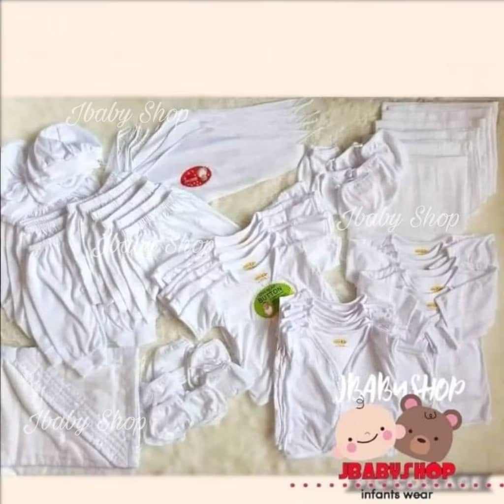 LUCKY CJ UNISEX NEWBORN CLOTHES TIESIDE / BUTTONS BARU BARUAN | Shopee ...