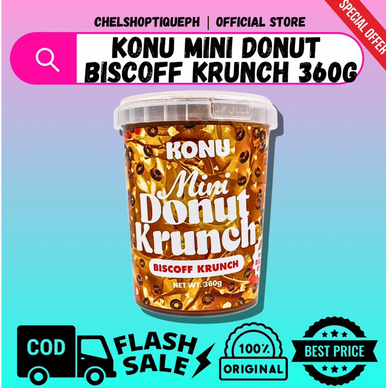 Konu Mini Donut Biscoff Krunch Cereals On the go Snacks | Shopee ...