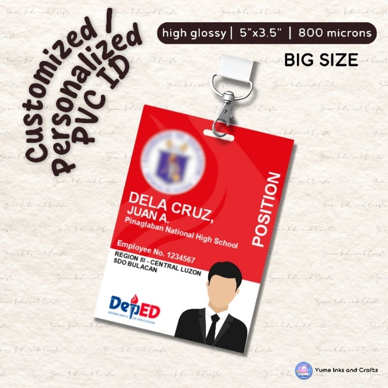 𝗣𝗩𝗖 𝗜𝗗 𝗕𝗶𝗴 𝗦𝗶𝘇𝗲 | 𝙿𝚅𝙲 | 𝙿𝙴𝚃 𝙲𝚊𝚛𝚍 𝚂𝚑𝚎𝚎𝚝 | 𝟻" × 𝟹.𝟻" | high glossy ...