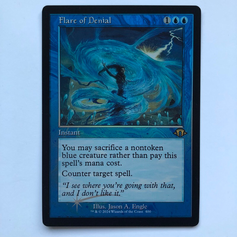 MTG Proxy Playtest Card - Flare of Denial (MH3) Retro Frame Foil ...