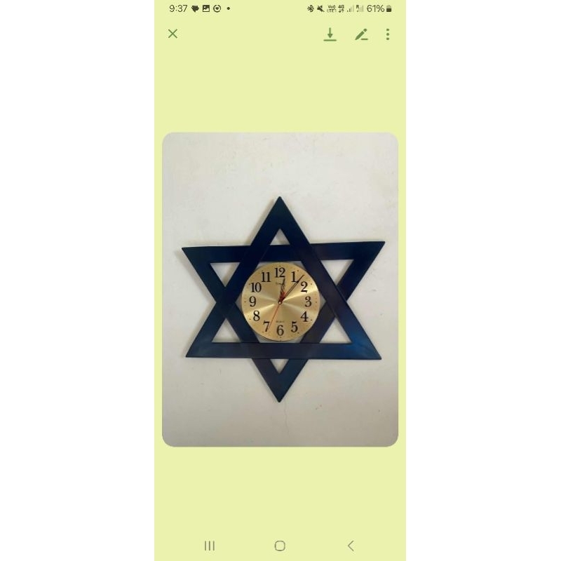 Star of David Clock Israel | Shopee Philippines