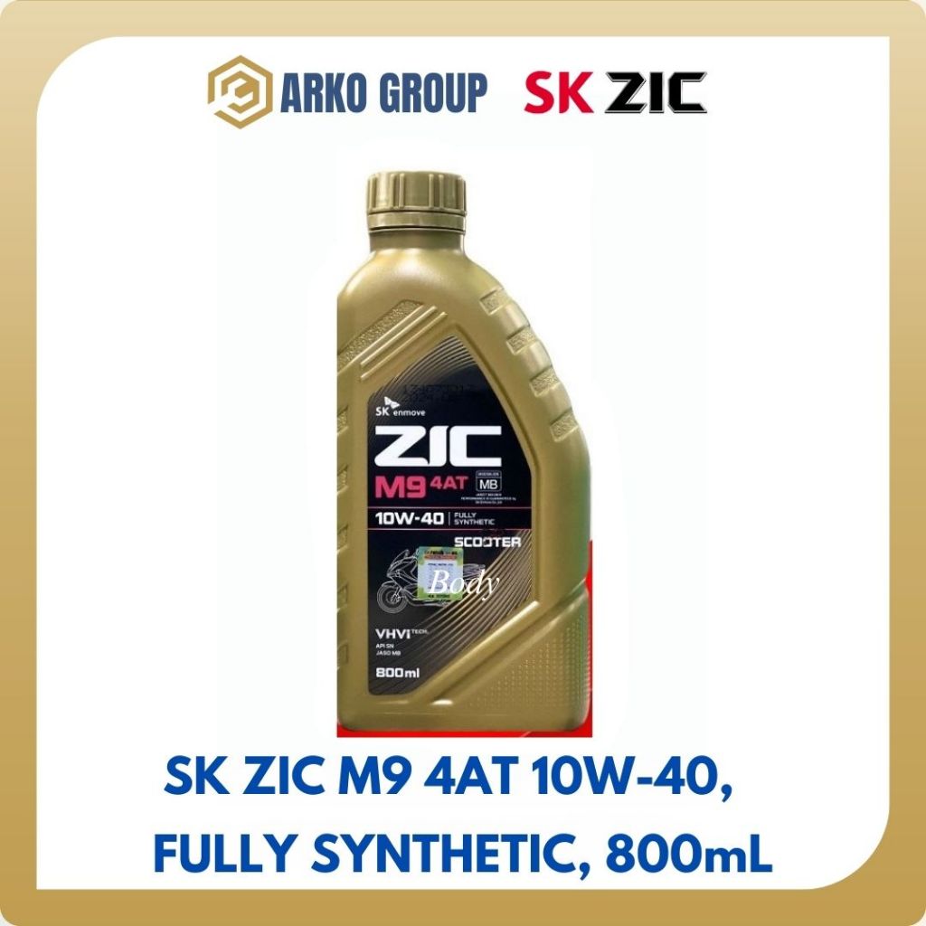 SK ZIC M9 4AT (SCOOTER) 10W-40 Fully Synthetic 800mL and 1L | Shopee Philippines
