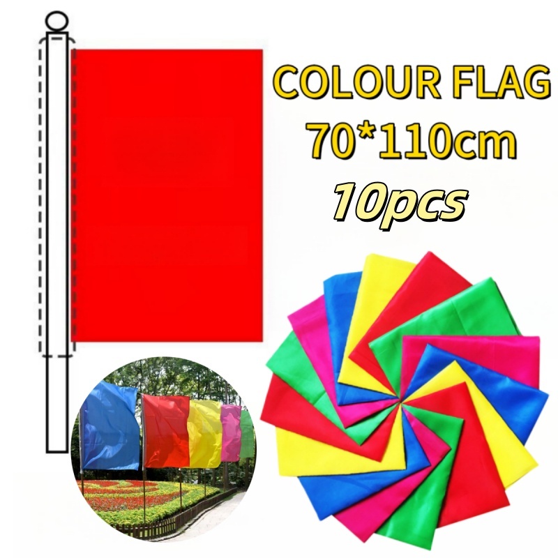 10PCS/SET 70*110cm Vertical Flags 5Colors Making Advertising Sports ...