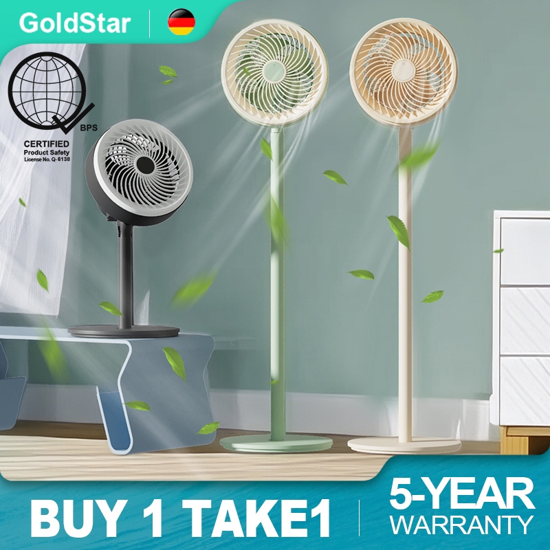 Gold Star Air Circulation Fan Stand Electric Fan 360° Rotation Desk Fan ...