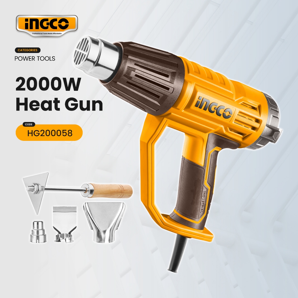 Ingco 2000W Heat Gun With Temperature Adjustment Panel HG200058 IPT ...