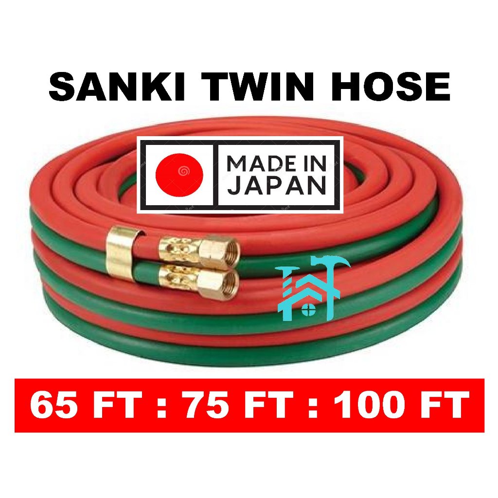 SANKI ACETYLENE TWIN HOSE CUTTING OUTFIT HOSE 65 75 100 FT MADE IN ...