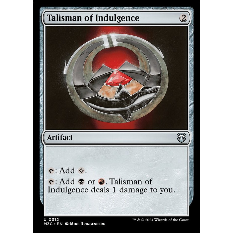 MTG Singles: Talisman of Indulgence NM Colorless M3C Modern Horizons 3 ...