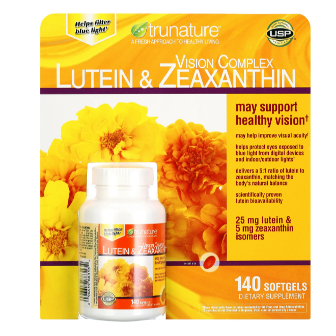 Trunature Vision Complex Lutein and Zeaxanthin 140 Softgels | Shopee Philippines