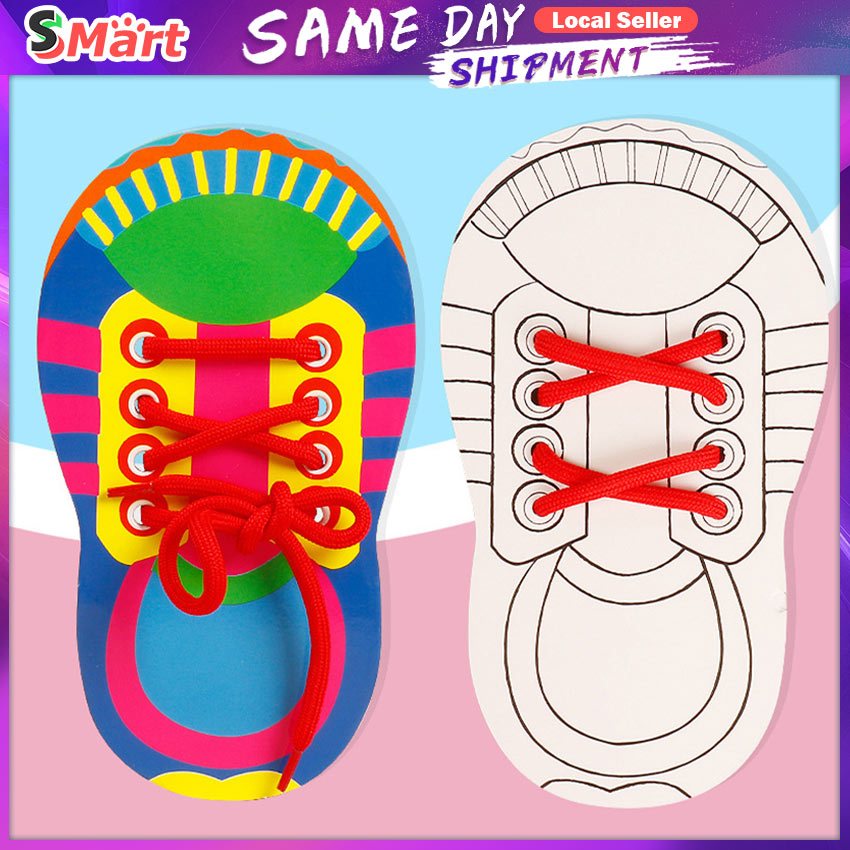 Shoes Toys Lacing Tie Threading Shoe Laces Kit Toy Shoelaces Practice ...