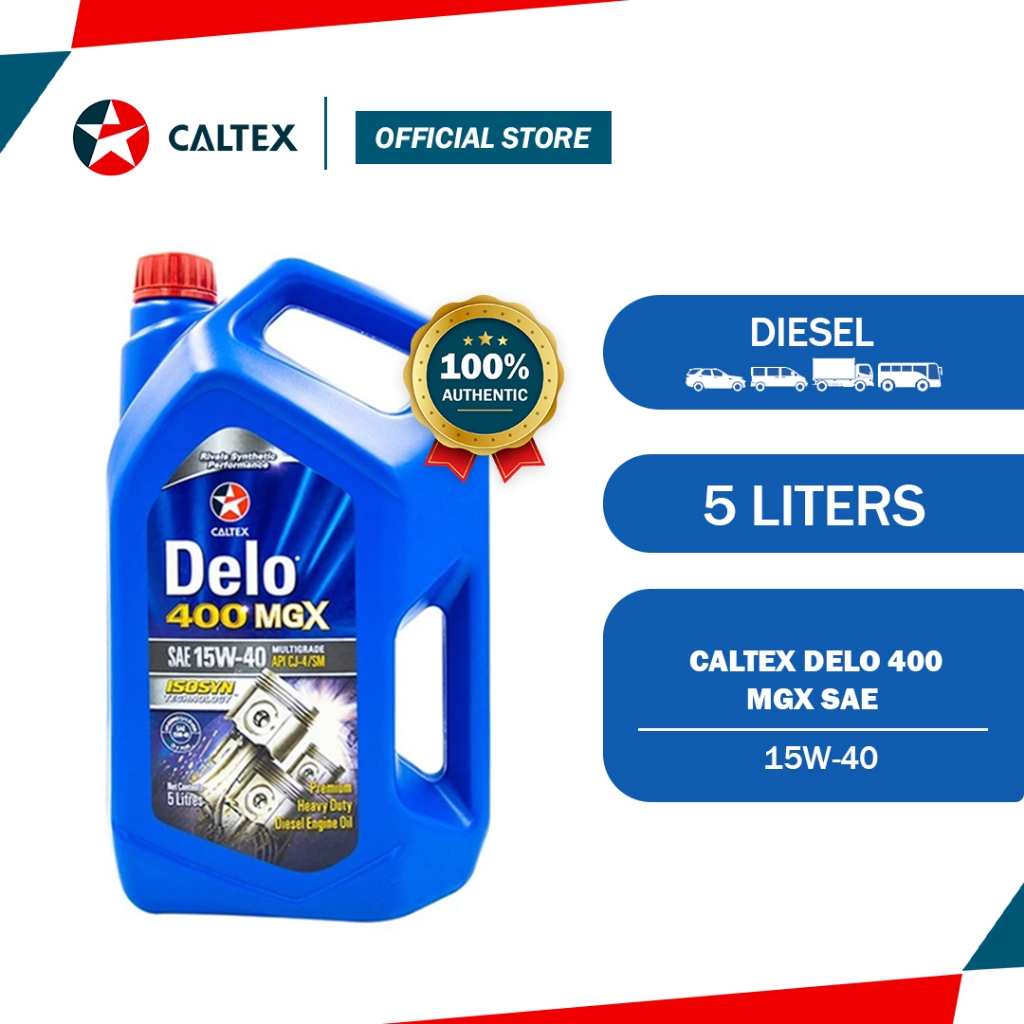 Caltex Delo 400 MGX SAE 15W-40 5 Liters | Shopee Philippines