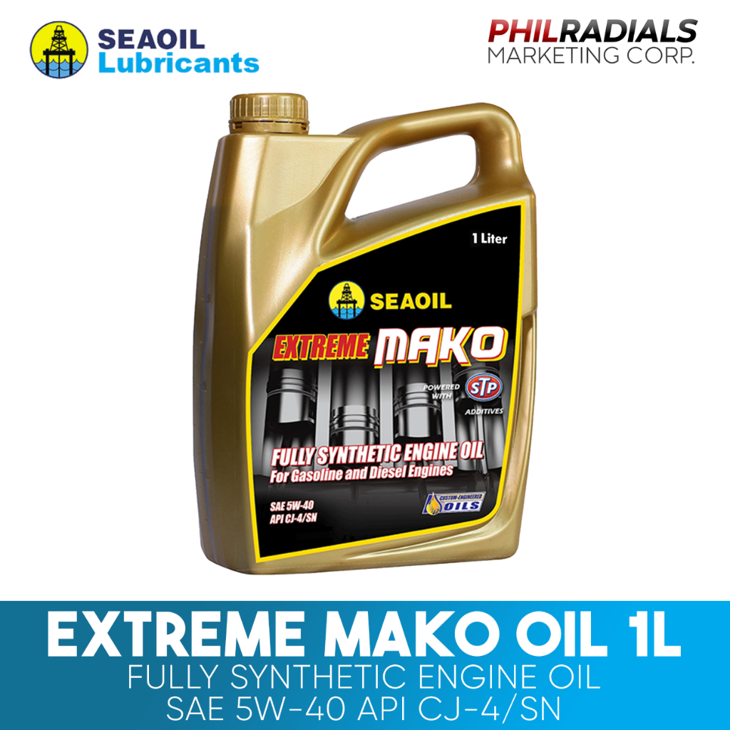 Seaoil Extreme MAKO Fully Synthetic Gasoline Engine Oil 5w40 1 Liter ...
