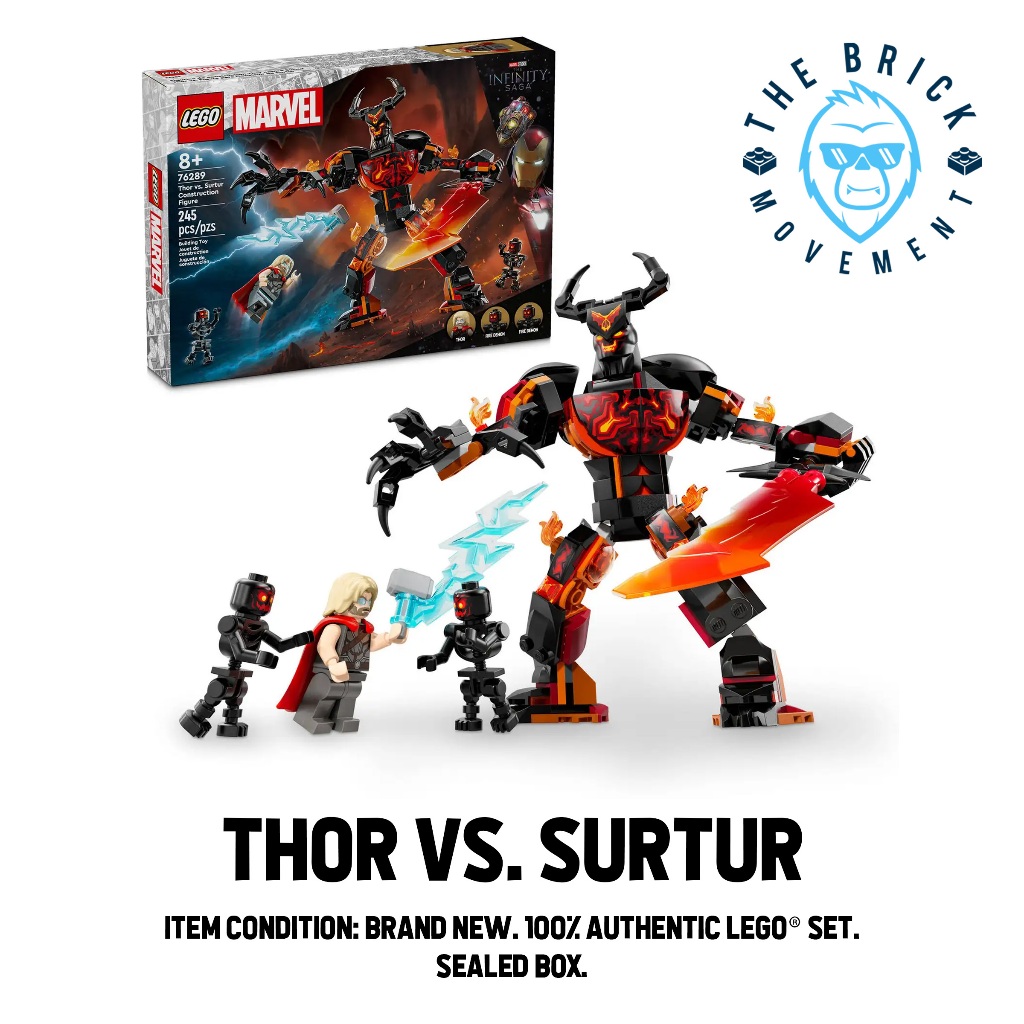 LEGO® MARVEL 76289 Thor vs. Surtur Construction Figure Set | Shopee ...
