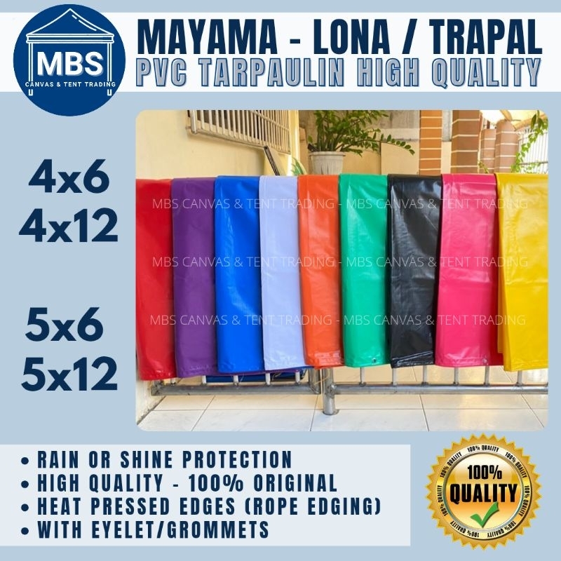LONA TRAPAL TOLDA | 4x6 4x12 | 5x6 5x12 | MAYAMA (Rain or Shine ...