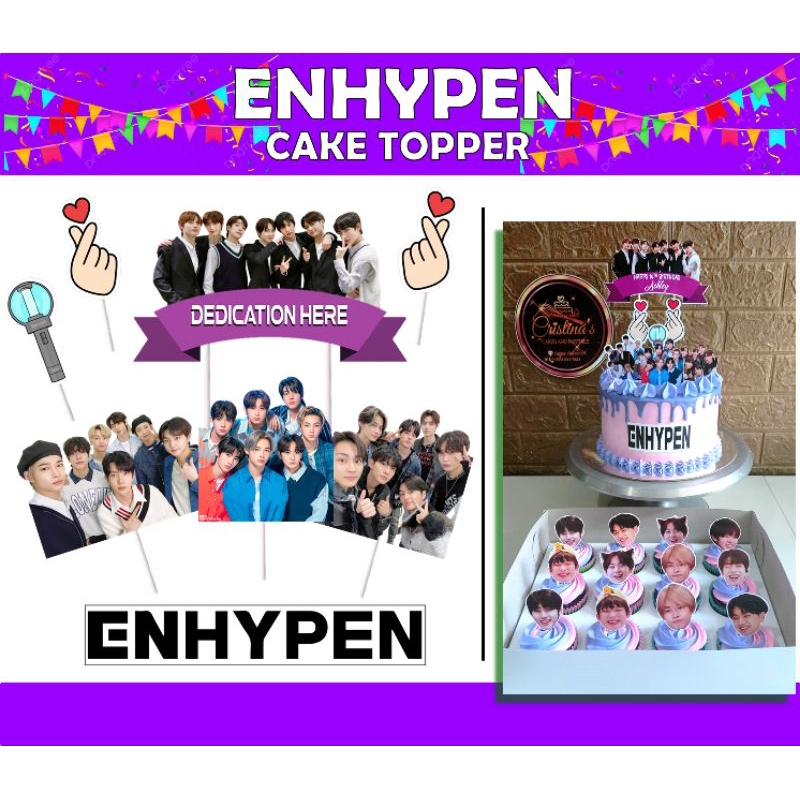 Enhypen Cake and Cupcake Topper ( MACHINE CUT WATERPROOF) | Shopee ...