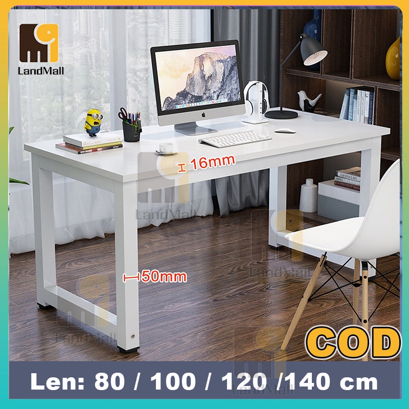 Computer Table Wooden Study Office Table Desk White Gaming Table UPSEN ...