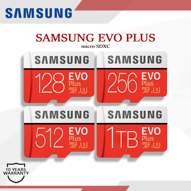 Samsung Evo Plus 128GB/256GB/512GB/1TB MicroSDXC MicroSD Card UHS-I U3 ...