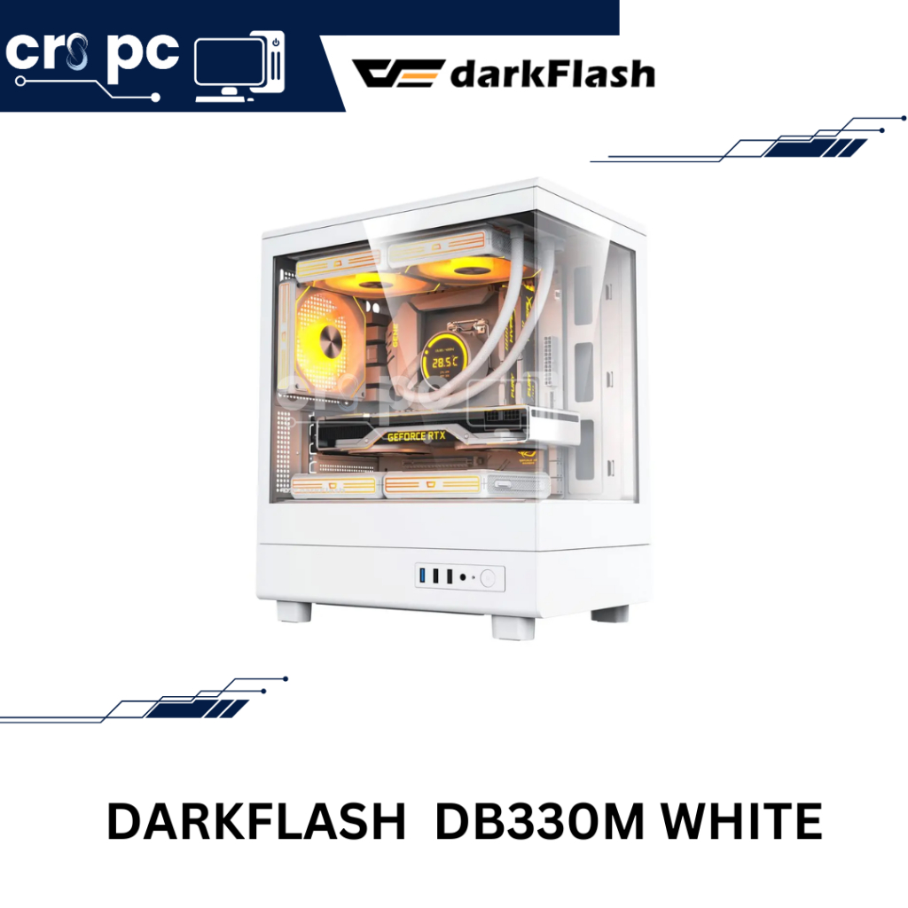 DARKFLASH DB330M WHITE TEAMPERED PANORAMIC CASE | Shopee Philippines