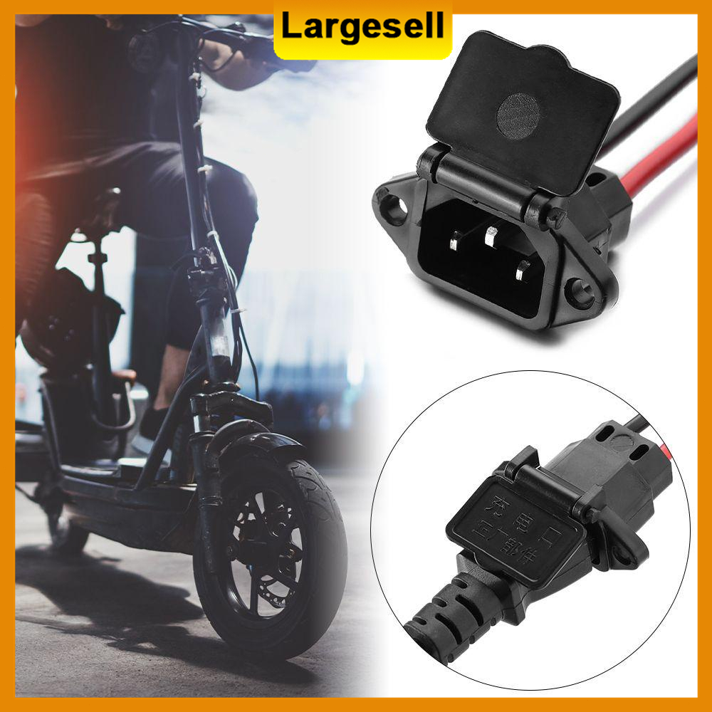 15AWG E-bike Battery Charger Socket with Cover 20cm Three Vertical E ...
