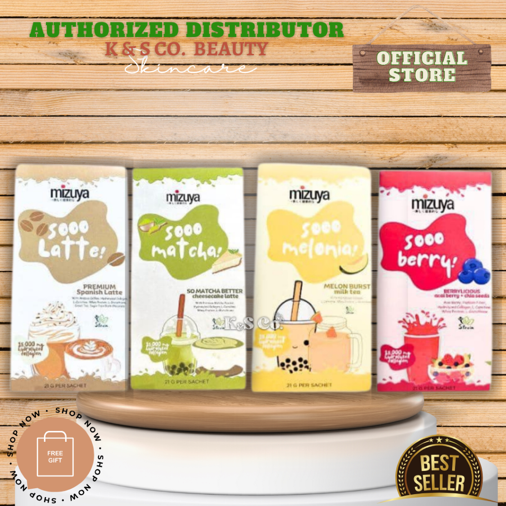 MIZUYA Collagen Drink Matcha Spanish Berry Melon Cheesecake Milk Tea ...