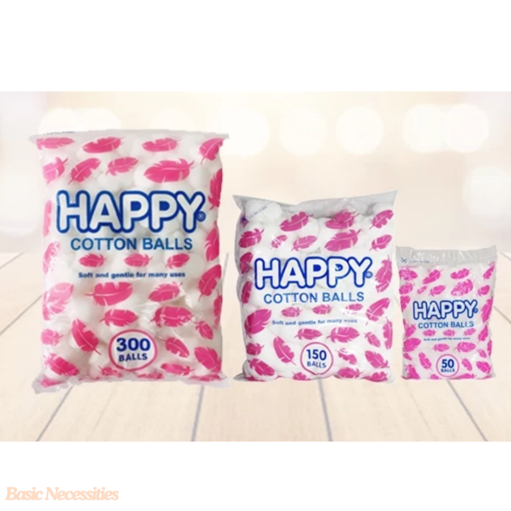 HAPPY COTTON BALLS (50'S, 150'S, 300'S) | Shopee Philippines