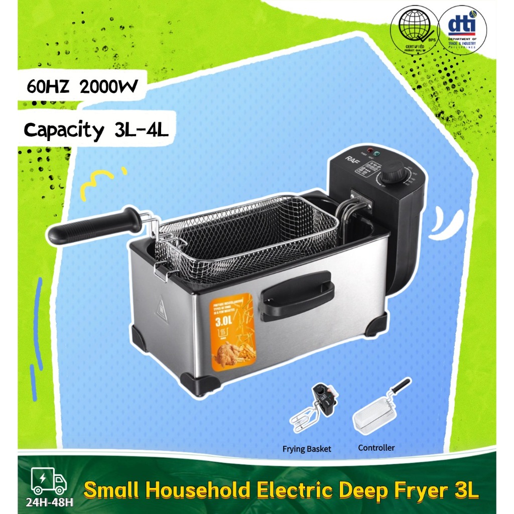 Deep Fryer, Household Small Electric Fryer, 3L Electric Fryer, Fried ...