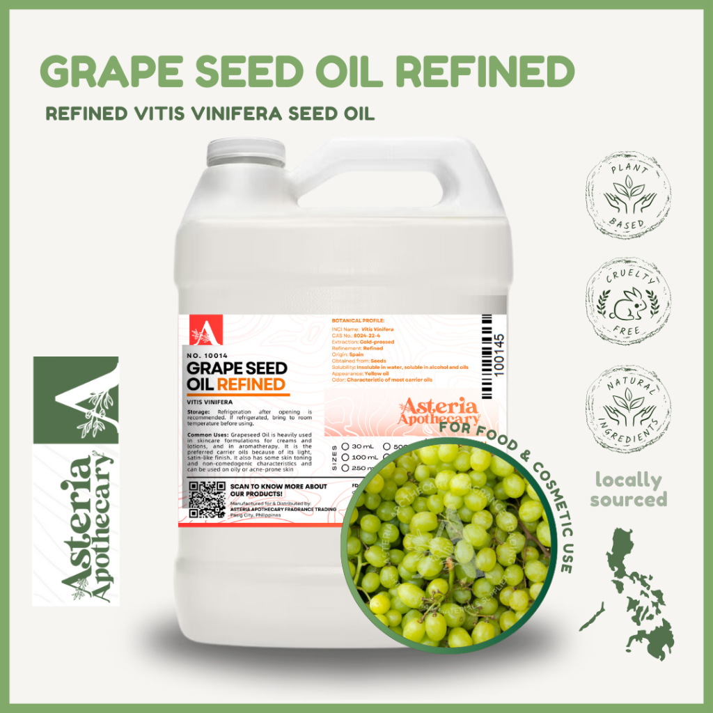 Grape Seed Oil REFINED 4LITERS (Carrier Oil / Base Oil / Beauty Oil ...