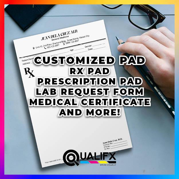Prescription Pad | RX Pads | Customized Pad | Generic Reseta MedCert ...