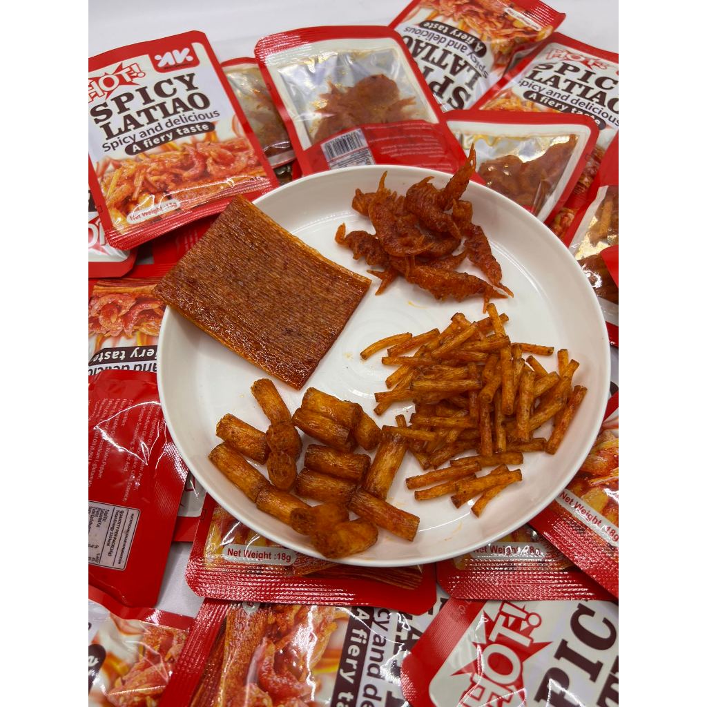 30pcs 4 in 1 Latiao Snack Spicy Strips 18G SUGAR CRASH | Shopee Philippines